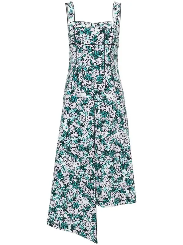 Huishan Zhang Floral-print Asymmetric Dress