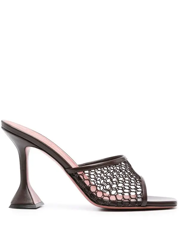 Amina Muaddi Lupita 95mm Mesh Mules