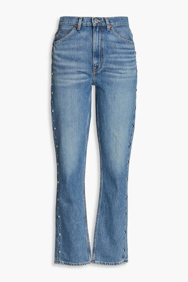 RE/DONE 70s Studded High-rise Jeans