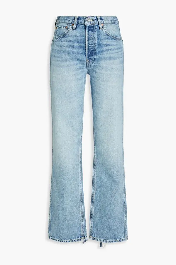 RE/DONE 90s High-rise Straight-leg Jeans - Mid Denim