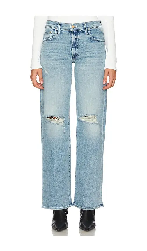 MOTHER The Mid Rise Maven Sneak Jeans - Peak-a-boo