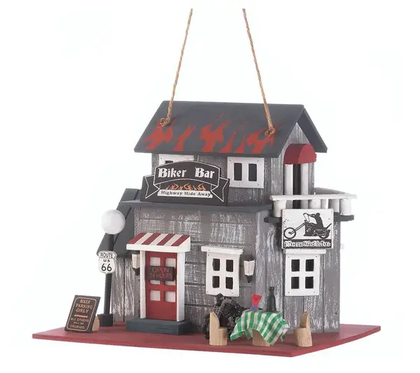 ZINGZ & THINGZ Route 66 Biker Bar Birdhouse