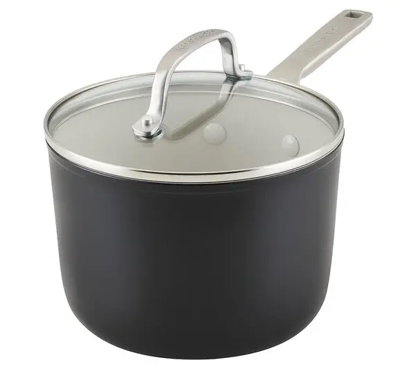 KITCHENAID Hard Anodized Ceramic 3qt Sauce Pan With Lid