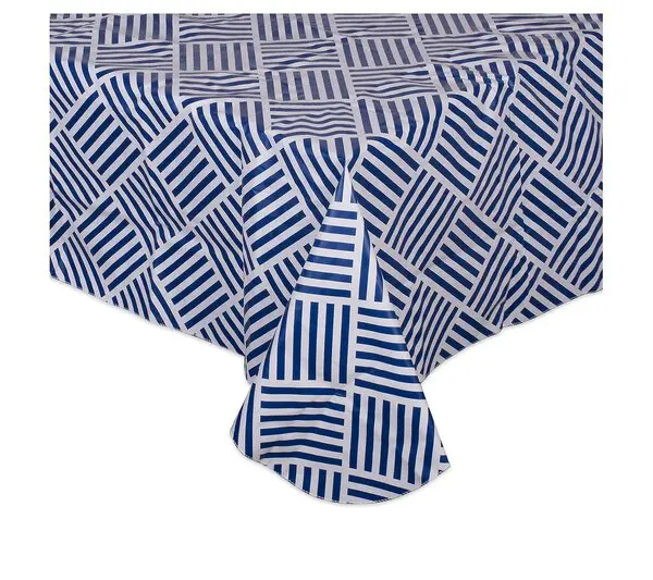 DESIGN IMPORTS Grid Vinyl Tablecloth 52x70