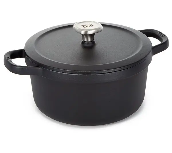BERGHOFF 6- Quart Graphite Enamel Cast Iron Cov Ered Stock Pot