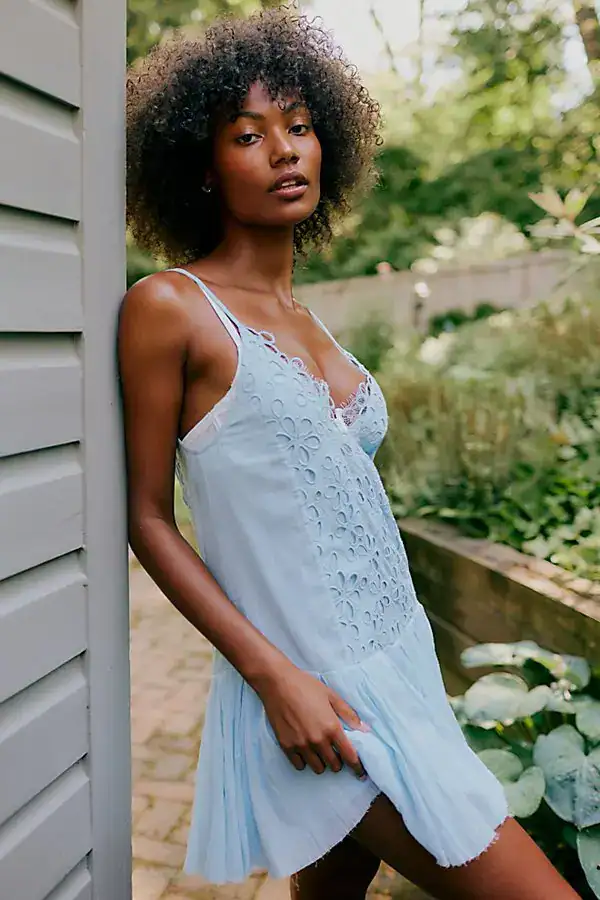 Free People Fp One Casella Drop-Waist Slip - Dew Shine | Editorialist