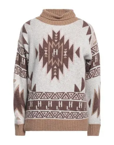 GAËLLE PARIS Multicolor Turtleneck Top - Brown
