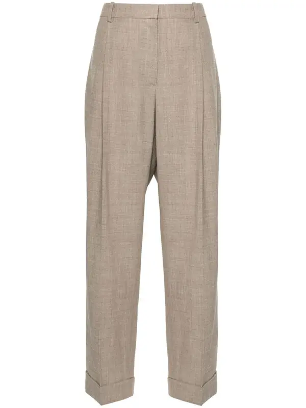 THE ROW Neutral Tor Tailored Trousers - Neutrals