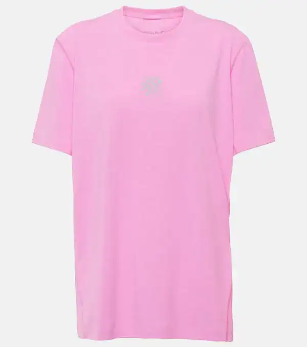 LOEWE ピンク ロゴ刺繍 Tシャツ 半袖 Loewe X On Logo Jersey T-Shirt