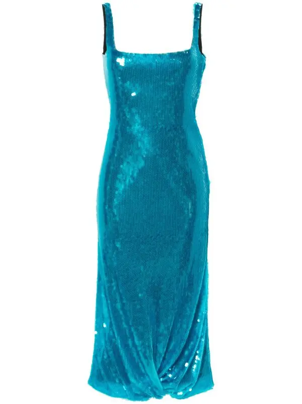 16Arlington Sidd Sequined Mesh Midi Dress
