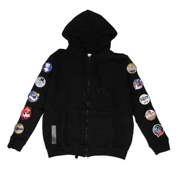 Off-White Patches Zip-up Sweatshirt