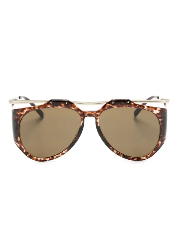 Saint Laurent Sl M137 Amelia Pilot Sunglasses - Brown