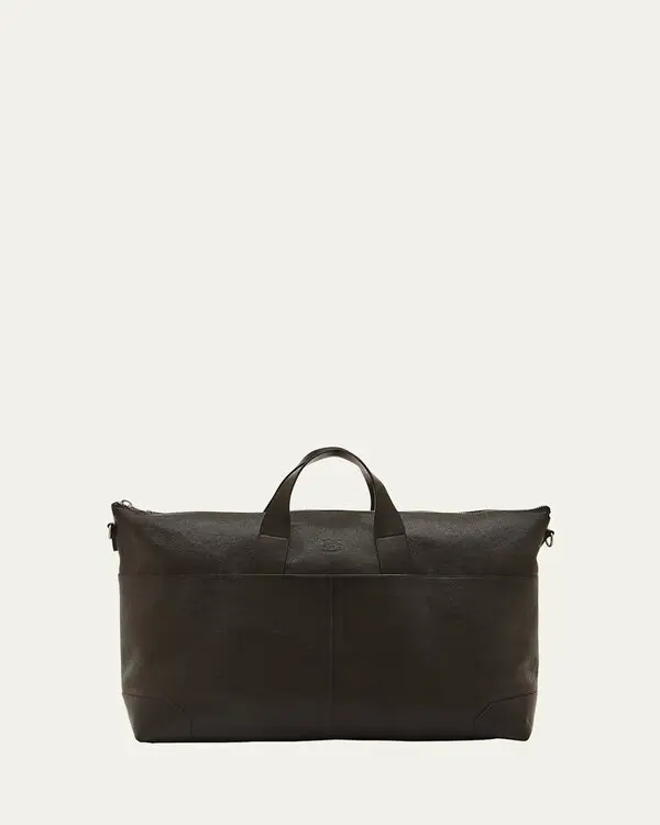 Il Bisonte Galileo Leather Travel Bag - Black