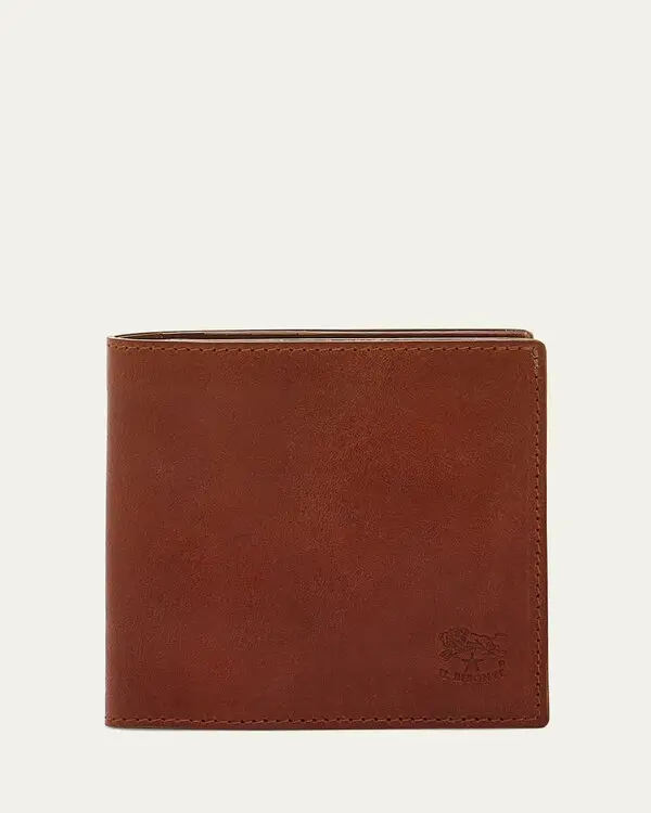 Il Bisonte Galileo Leather Bifold Wallet - Cognac
