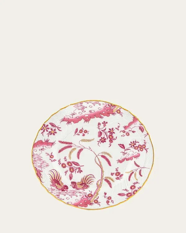 GINORI 1735 Oro Di Doccia Magenta Flat Bread Plate