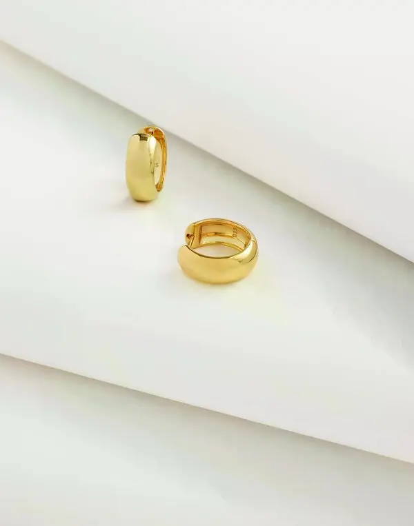 Madewell Demi-fine Chunky Small Hoop Earrings - 14k Gold