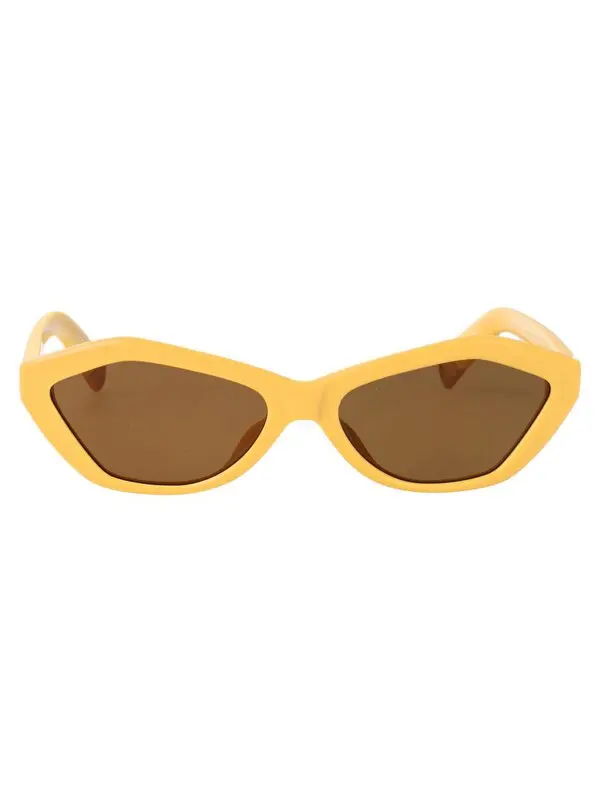 Jacquemus Bambino Sunglasses - Banana/ Matt Gold/ Brown