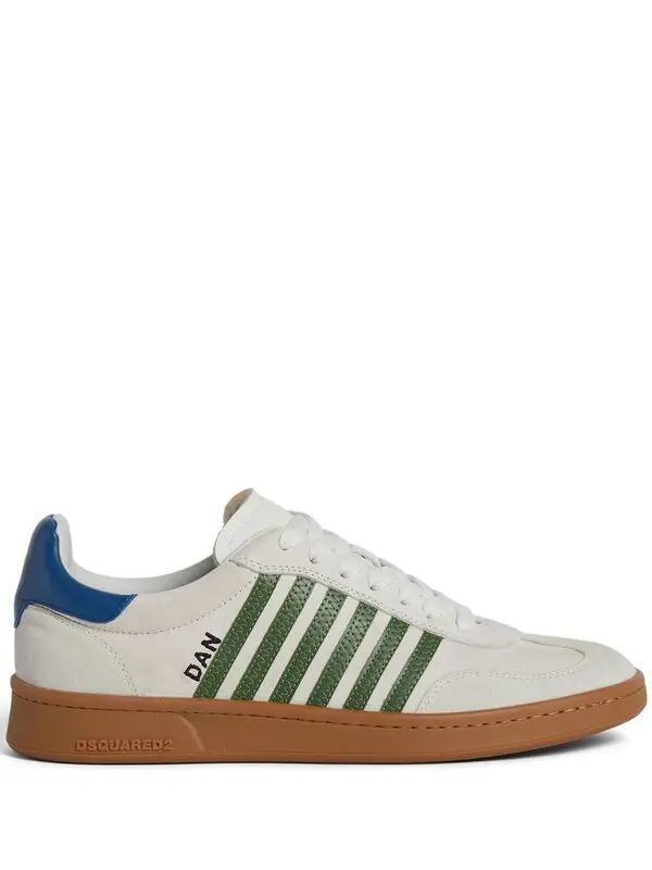 Dsquared2 Boxer Suede Sneakers - Bianco+verde+azzurro