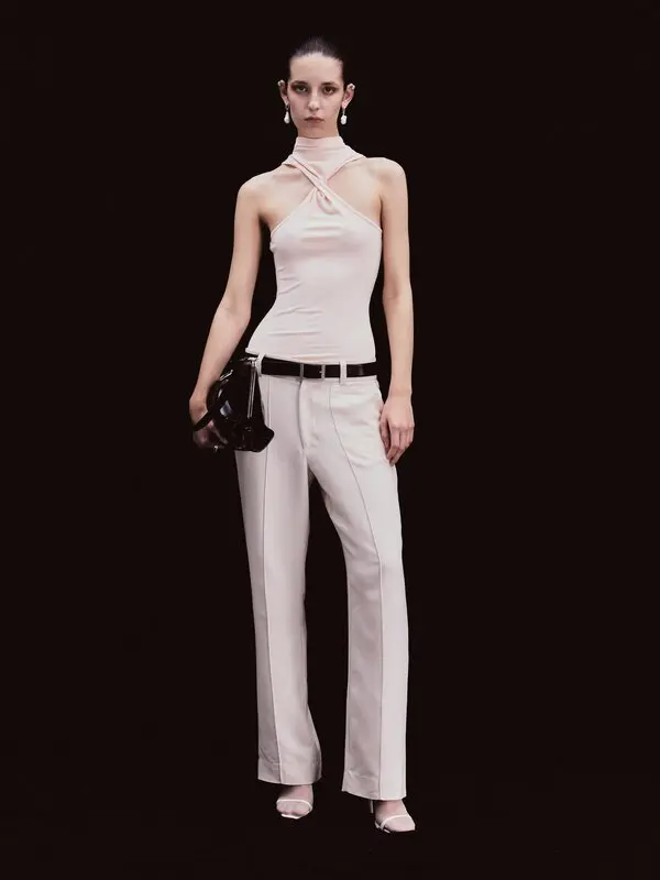 NINETY PERCENT Azores Tencel Enka Viscose Trouser - Tahini