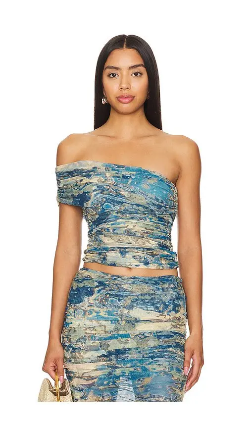 Ronny Kobo X Verna Top - Moss Watercolor