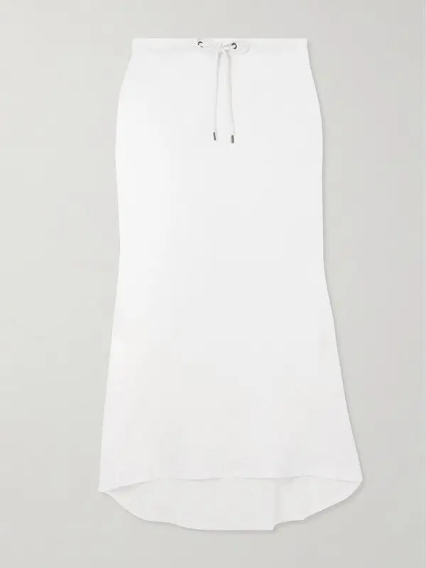 JAMES PERSE Surfside Asymmetric Linen Skirt - White