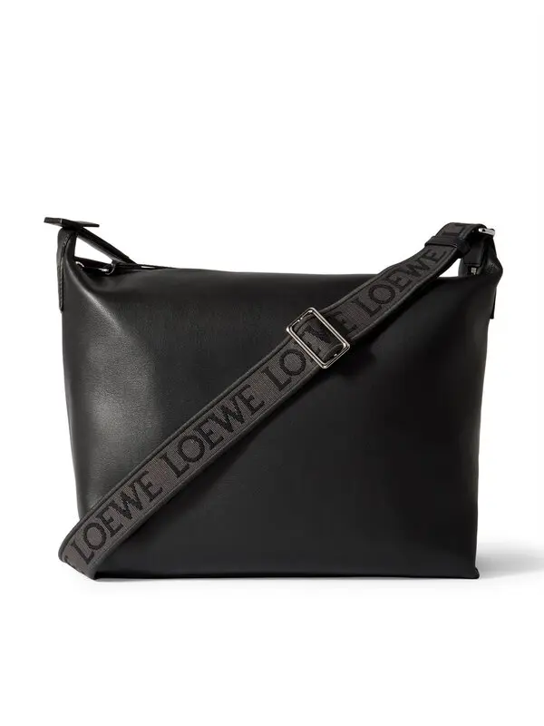 Loewe Cubi Leather Messenger Bag - Black