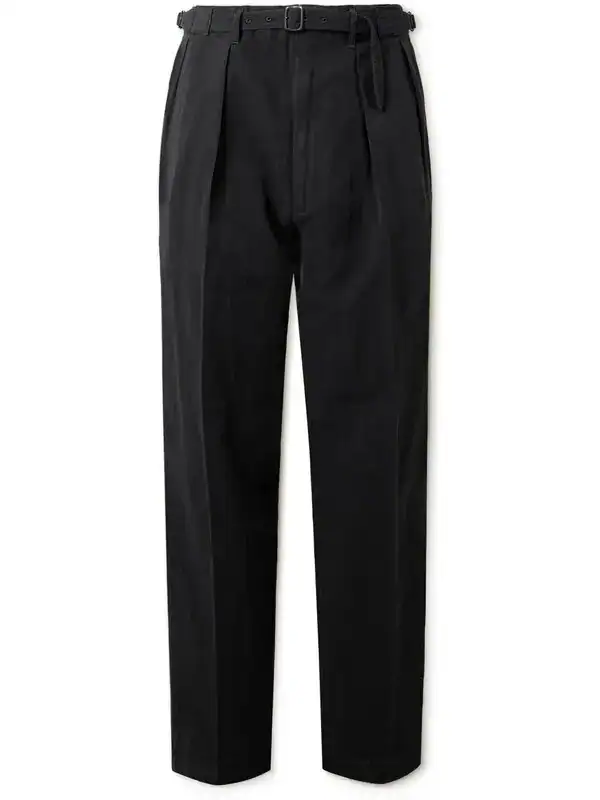 Buy KAPTAIN SUNSHINE Gurkha Straight-leg Belted Trousers - Black
