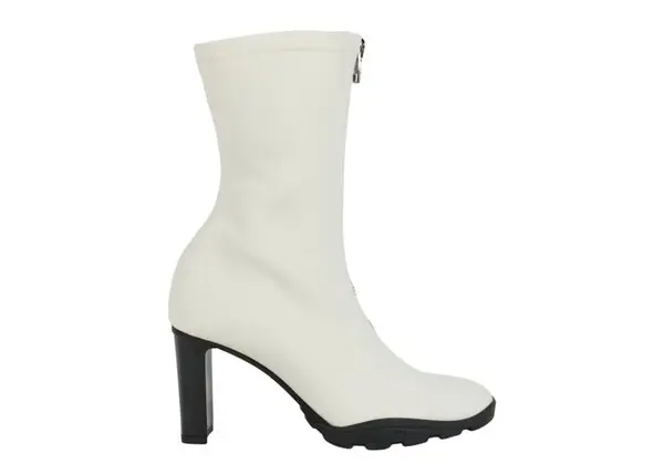Alexander McQueen Zip Up Ankle Boots - Ivory