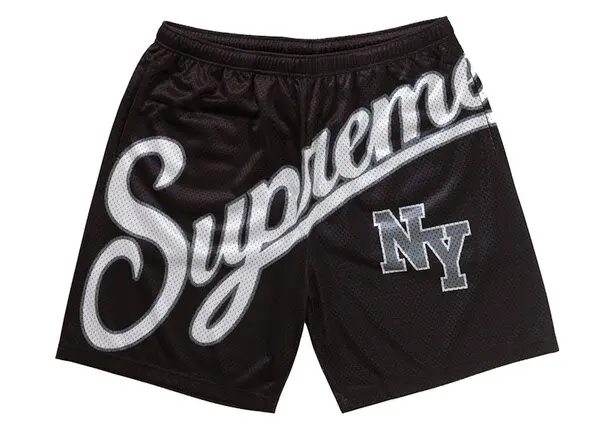 Supreme Big Script Mesh Short - Black