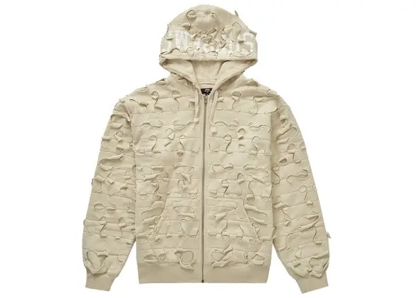 Supreme Griffin Zip Up Hooded Sweatshirt - Natural