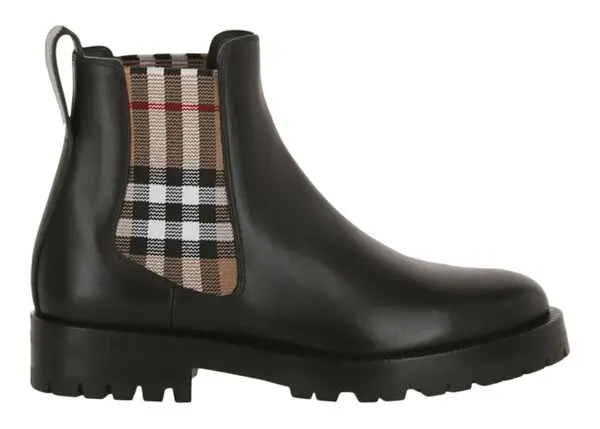 Burberry Vintage Check Chelsea Boots - Black/archive Beige