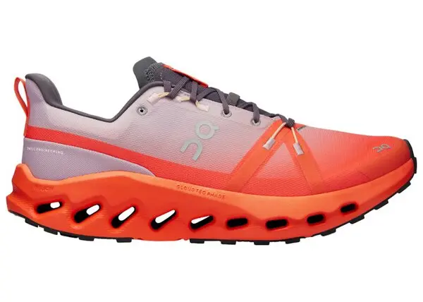 On Cloudsurfer Trail Waterproof Sneakers - Mauve/flame
