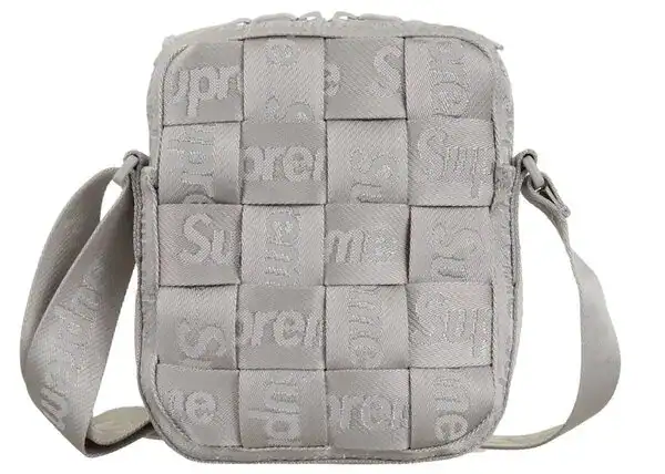 Supreme Woven Shoulder Bag Ss24 - Grey | Editorialist