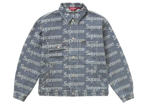 Supreme Denim Chore Trucker Jacket - Stripe