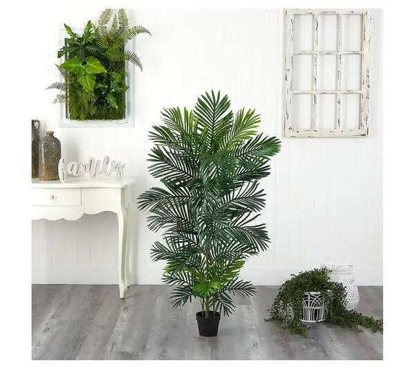 NEARLY NATURAL 5' Areca Artificial Palm Tree Uv Resistant