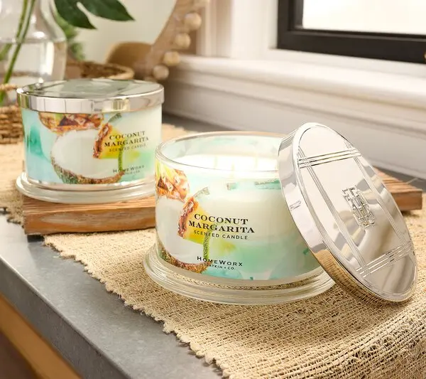 HOMEWORX BY SLATKIN + CO. As Is Homeworx Slatkin & Co. S/2 Coconut Margaritacandle