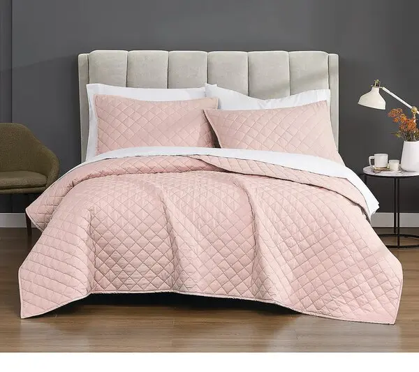CANNON Solid Percale Twin/twin Xl 2-piece Quilt Set
