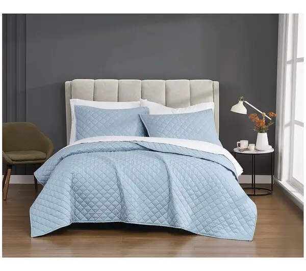 CANNON Solid Percale Full/queen 3-piece Quilt S Et