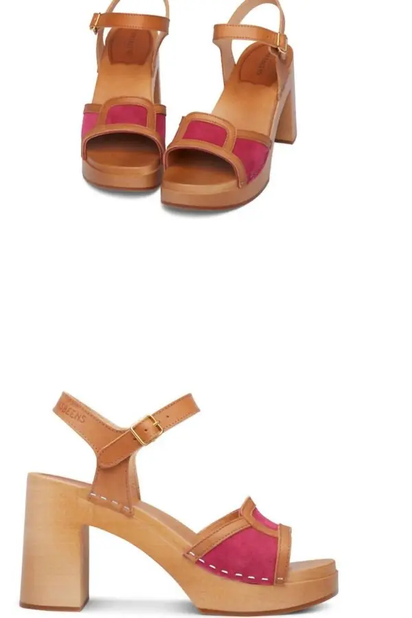 Buy SWEDISH HASBEENS Sophisticated Sandal In Bouganville/nature - Pink ...