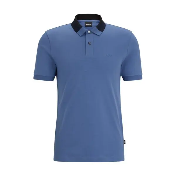 Buy Hugo Boss Interlockcotton Slimfit Polo Shirt With Colourblocked ...