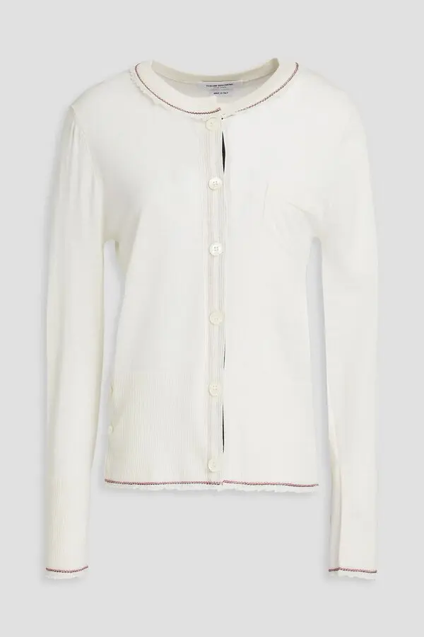 Thom Browne Wool Cardigan - Ivory