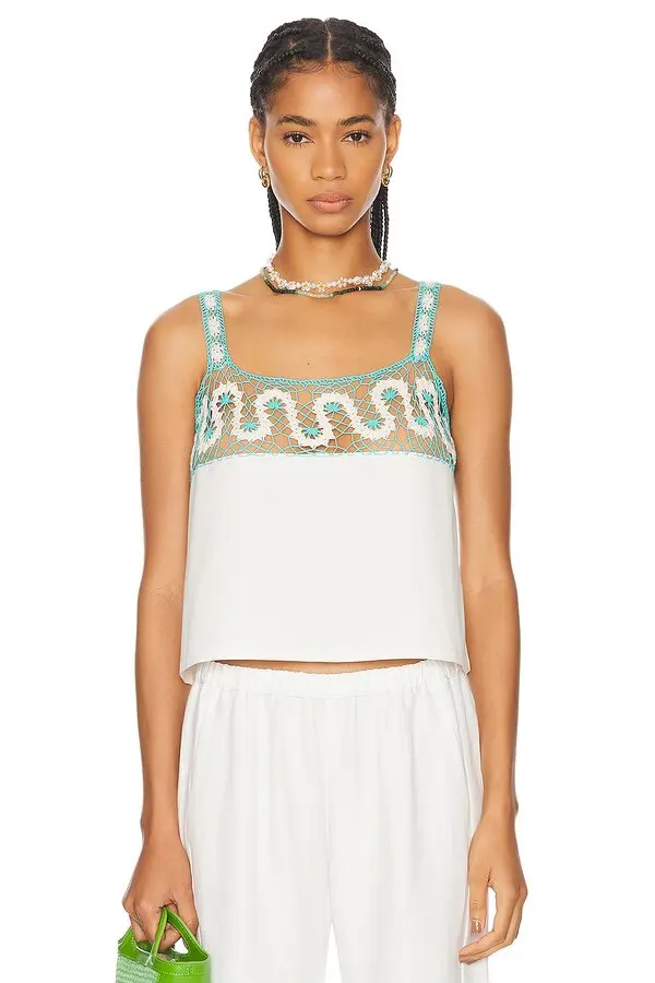BODE Ripple Lace Tank - Cream