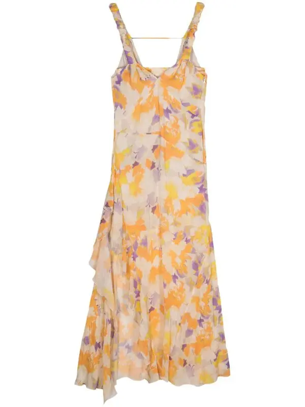 Patrizia Pepe Floral-print Crepe Maxi Dress