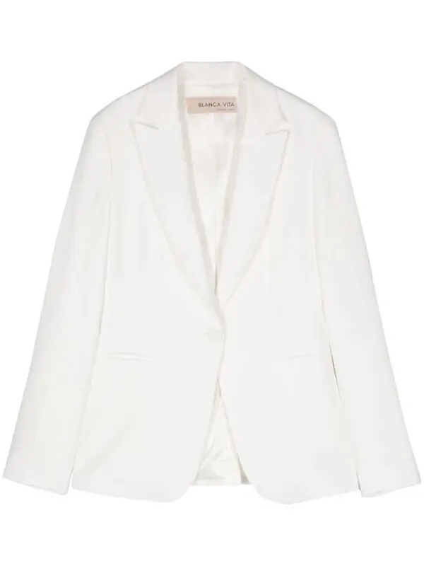 BLANCA VITA Single-breasted Twill Blazer