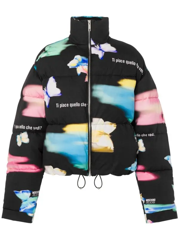 MOSCHINO JEANS Graphic-print Puffer Jacket