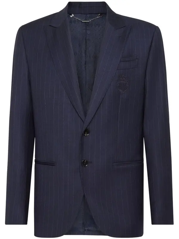 BILLIONAIRE Pinstripe Wool Blazer