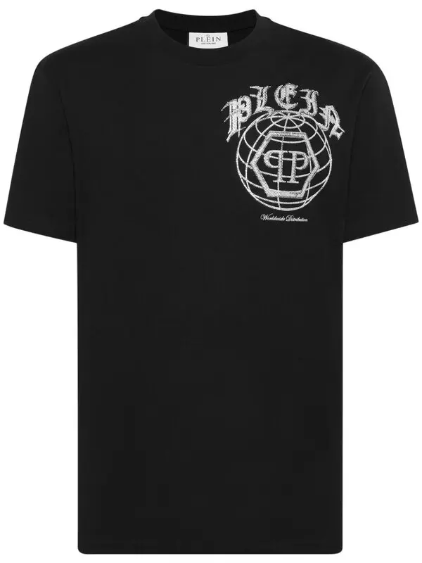 Philipp Plein Logo-print Cotton T-shirt - Black