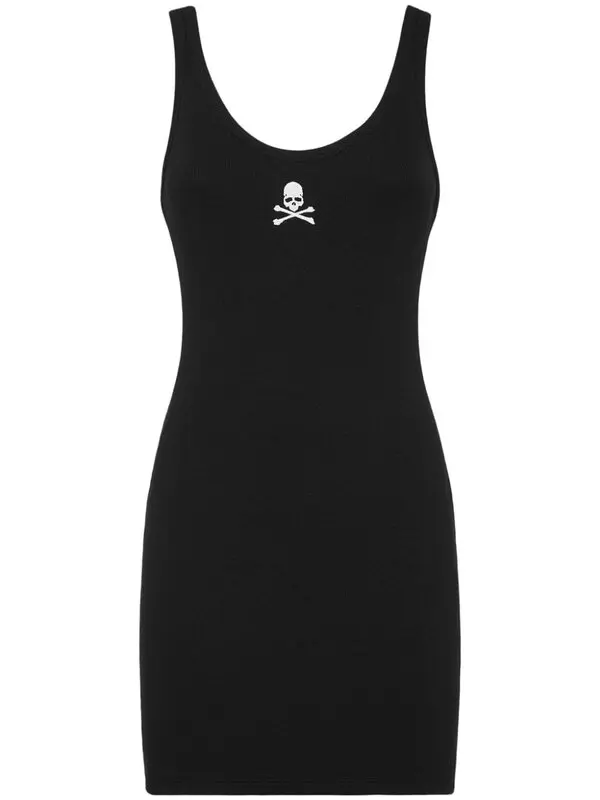Philipp Plein Skull-embroidered Minidress