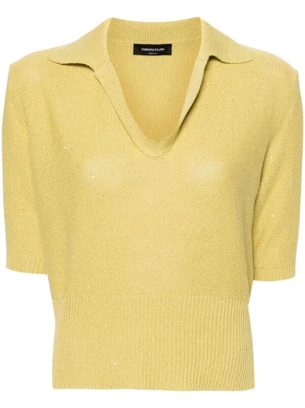 Fabiana Filippi Sequin-embellished Polo Jumper