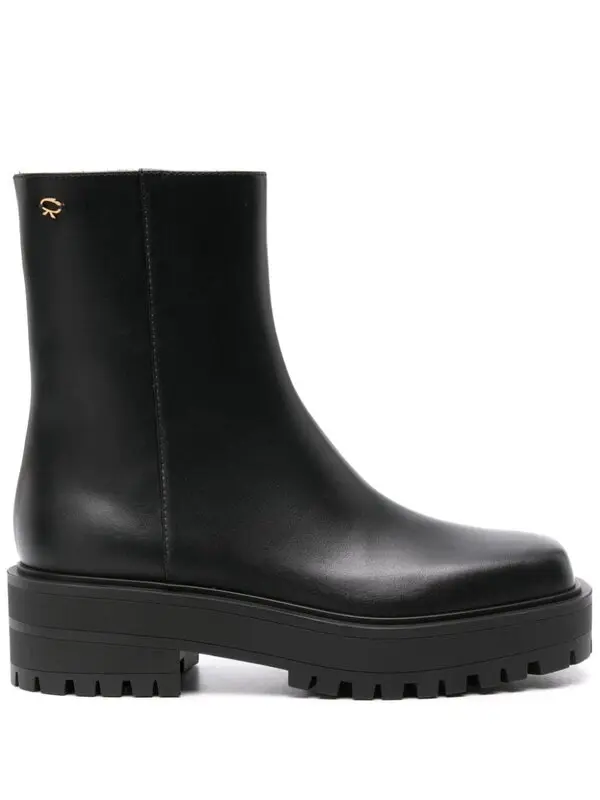 GIANVITO ROSSI Square-toe Leather Boots